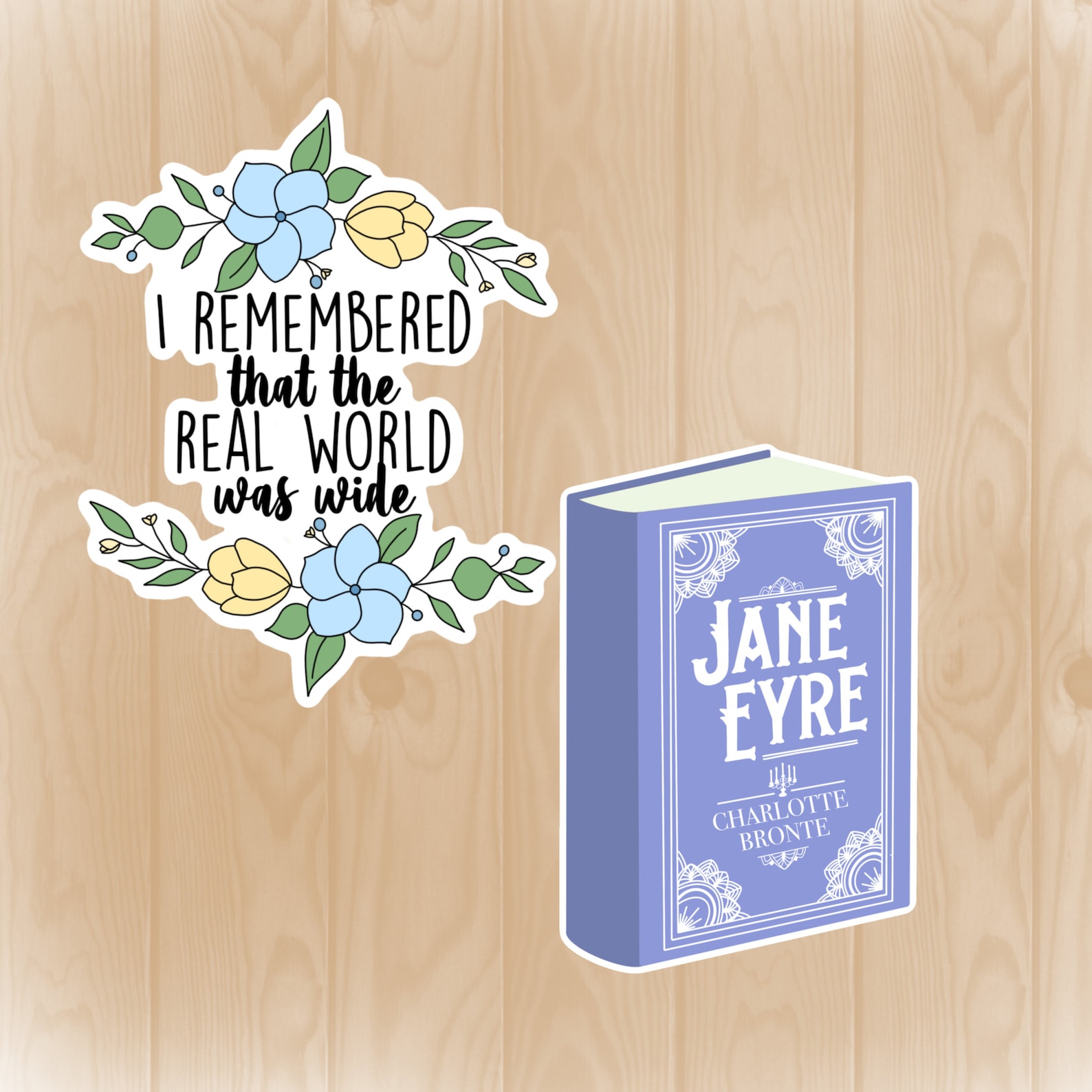 Jane Eyre Book Die Cut Sticker Pack Book Lover Gifts - Etsy