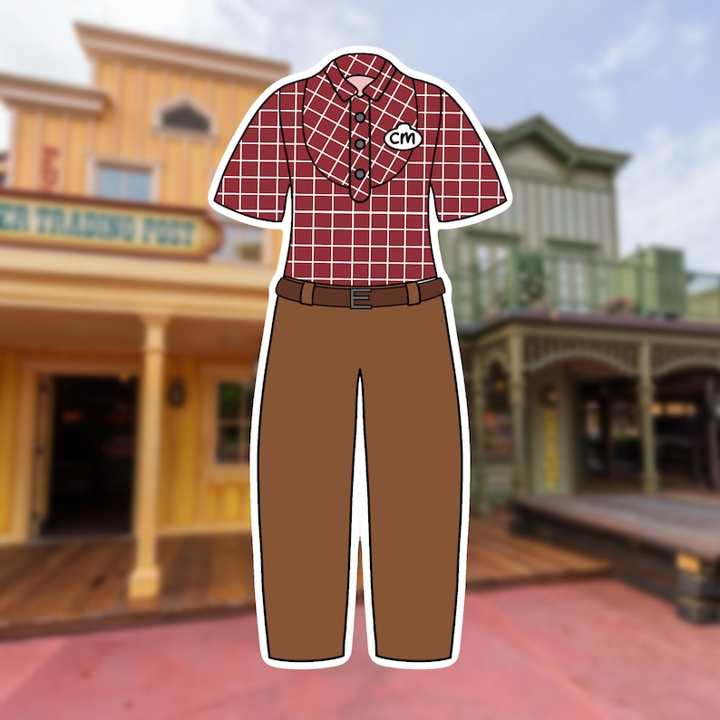 Frontierland Cast Member Costume Sticker Wdw CM Costumes - Etsy