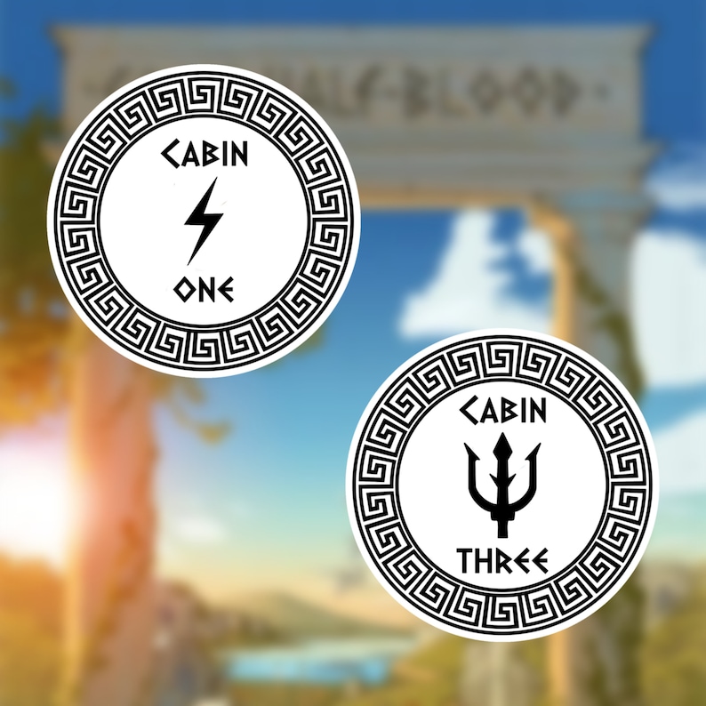 Camp Half-blood Cabins Die Cut Stickers | Weatherproof Laptop & Water ...