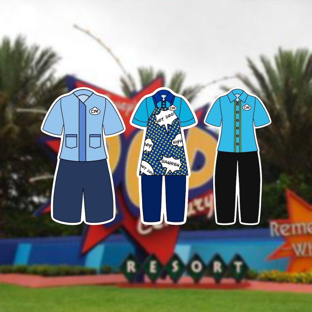 Pop Resort Cast Member Costume Sticker | Wdw CM Costumes | Dcp College ...