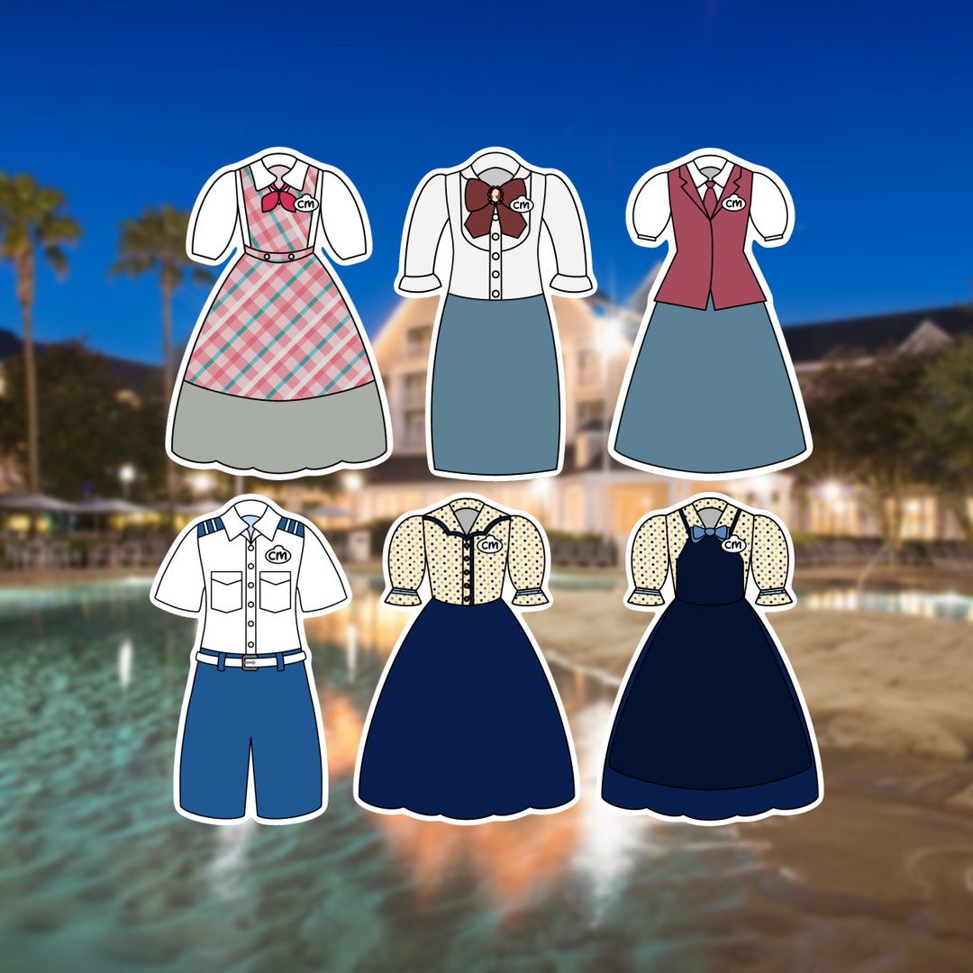 Yacht and Beach Club Cast Member Costume Glossy Sticker | Caribbean ...