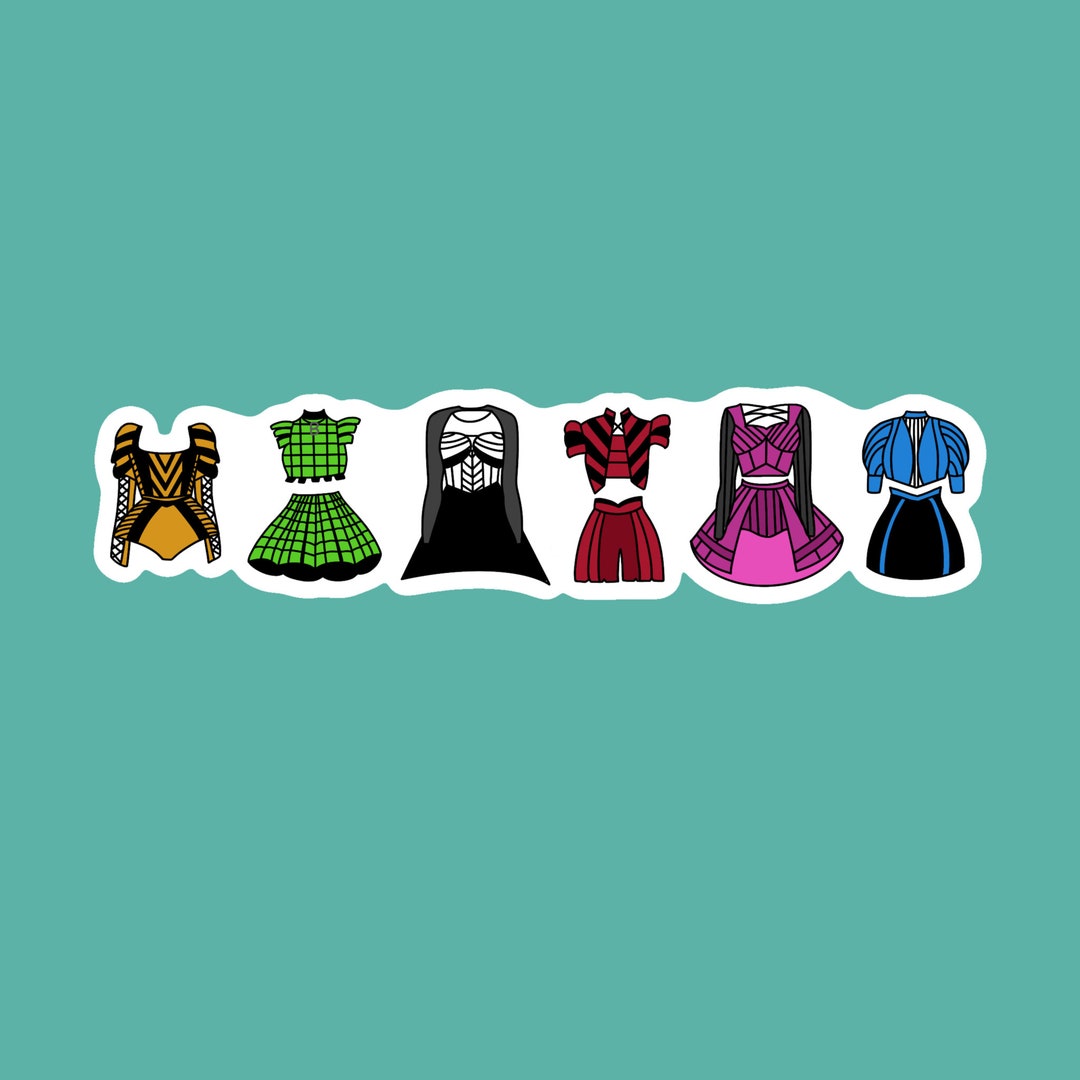 Six the Musical Costumes Die Cut Sticker | Laptop & Water Bottle ...