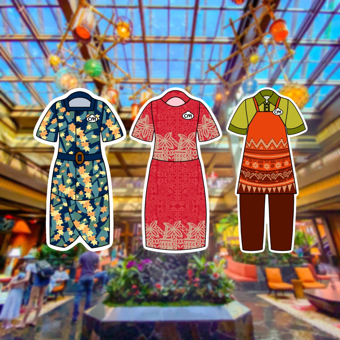 Polynesian Cast Member Costume Sticker | Wdw CM Costumes | Dcp College ...