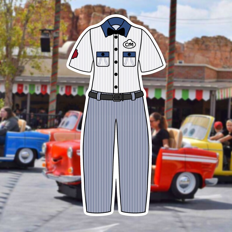 Luigi's Cast Member Costume Sticker DL CM Costumes Dca - Etsy