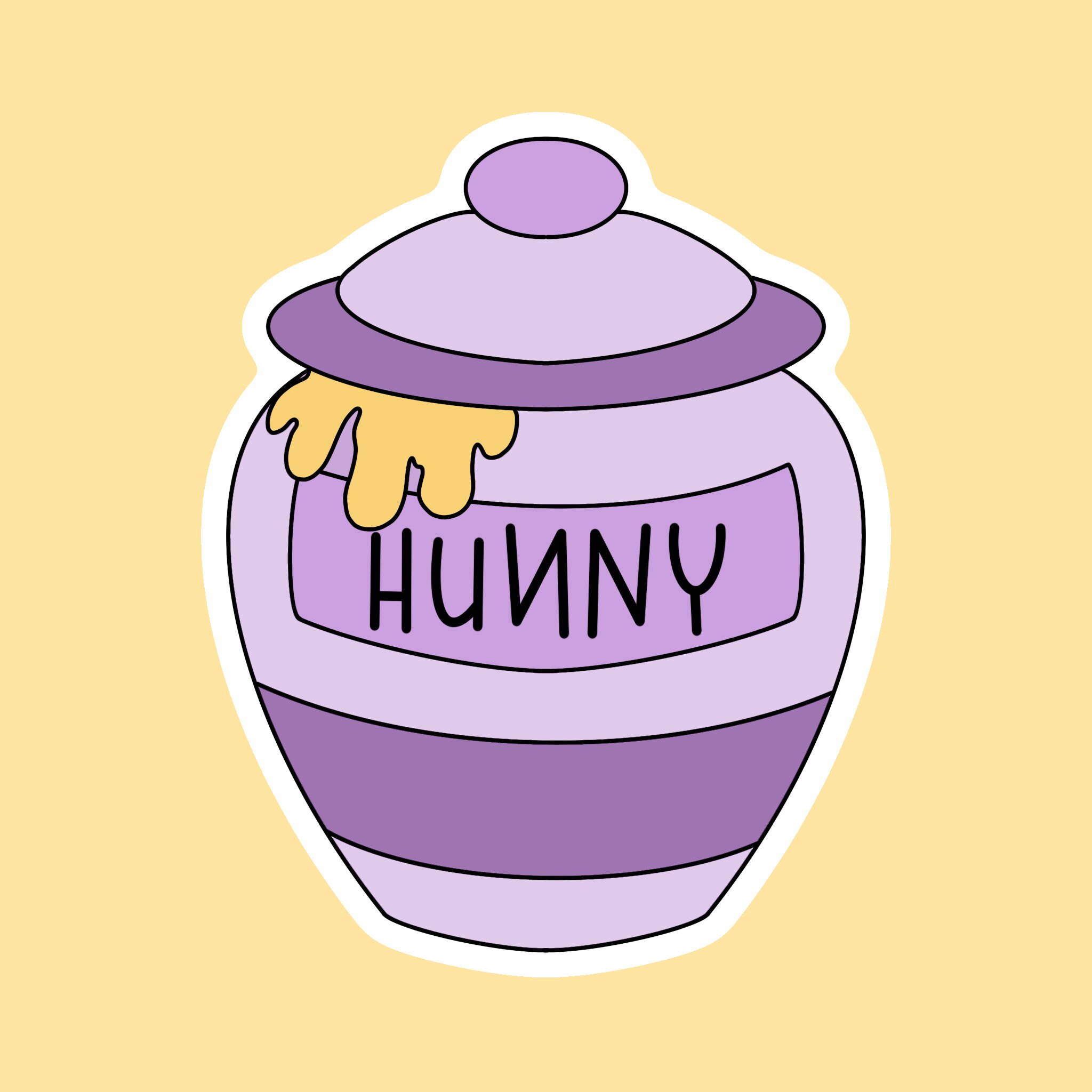 Hunny Die Cut Sticker weatherproof laptop & water bottle | Etsy