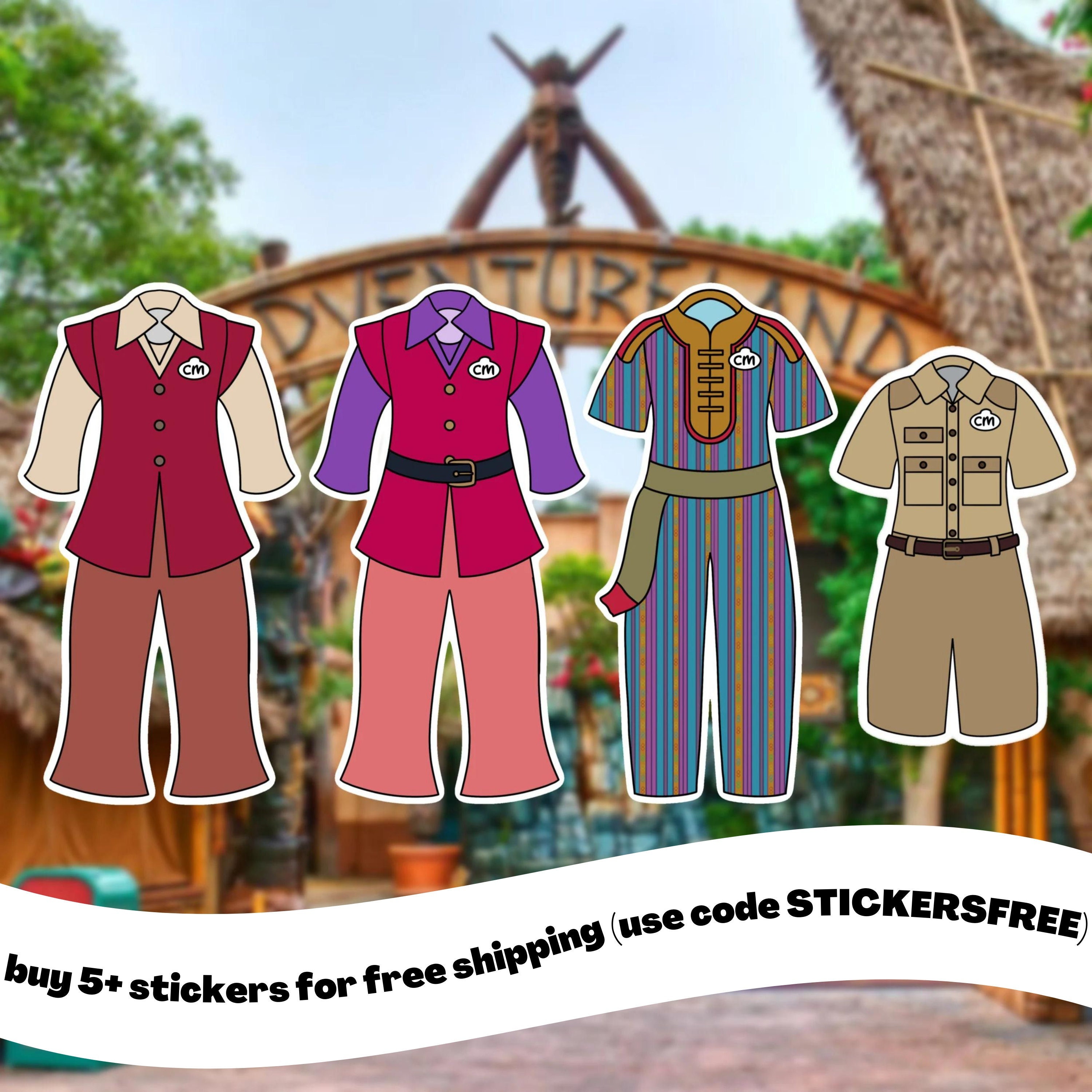 Adventureland Cast Member Costume Sticker | Wdw CM Costumes ...