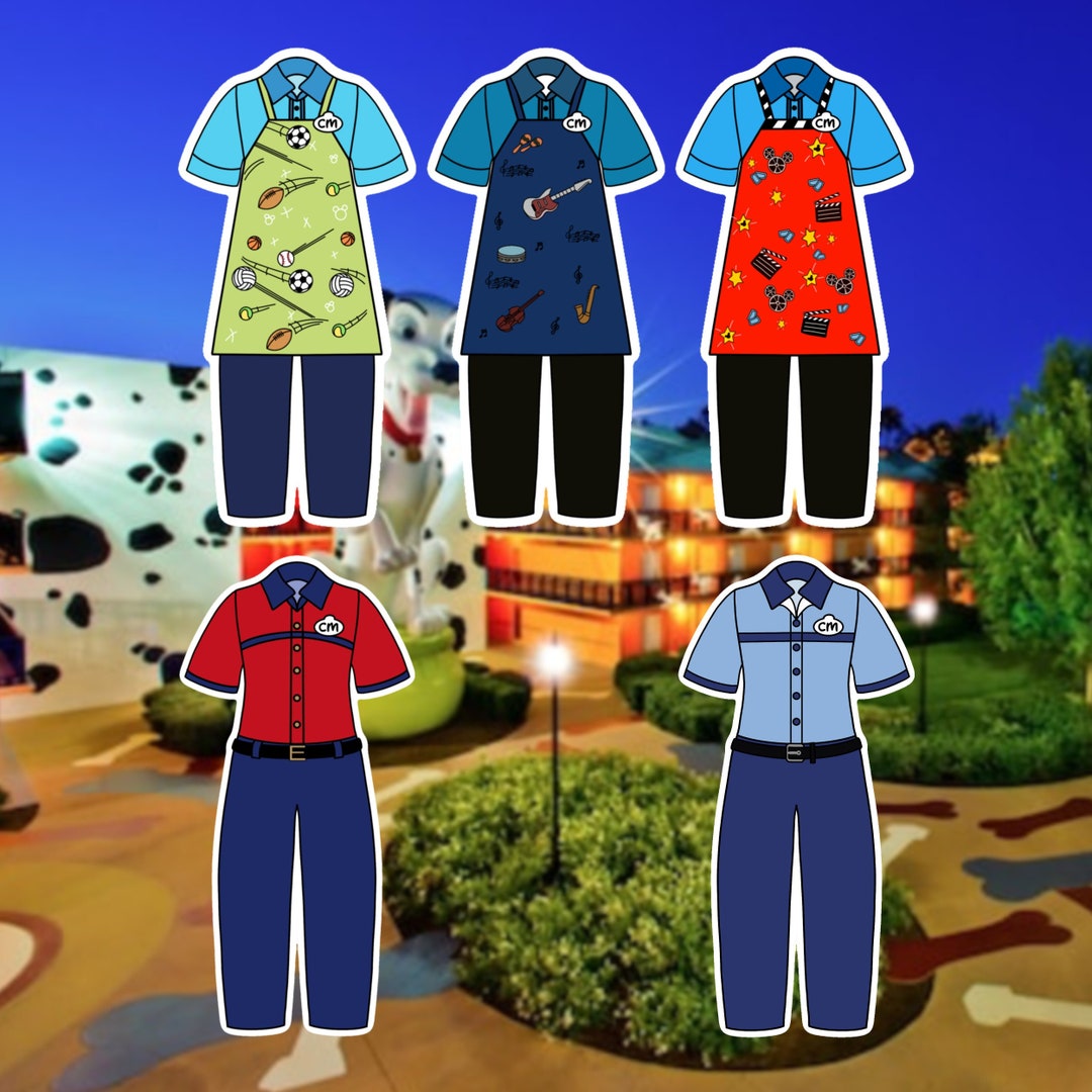 All Star Resorts Cast Member Costume Sticker | Wdw CM Costumes | Wdw ...