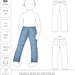 Kids Jeans, Girl and Boy Pants Pattern , PDF Sewing Pattern, Sizes 5,6 ...