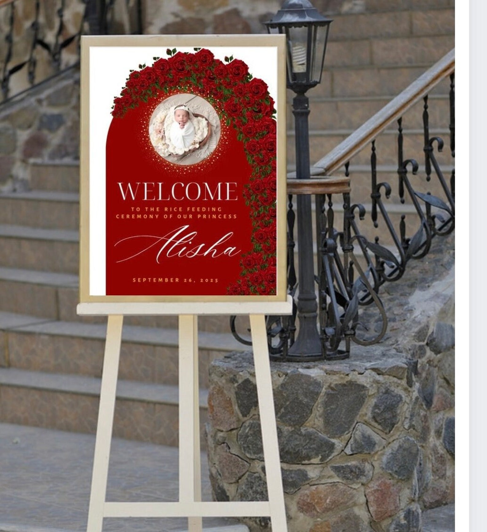 Annaprashan Rice Feeding Welcome Sign, First Birthday Photo Insert ...