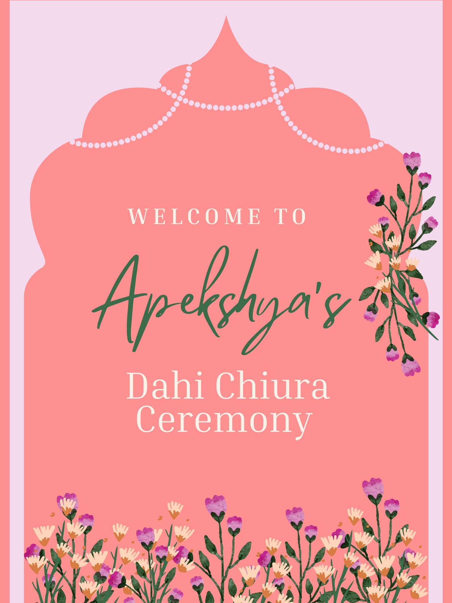 Fully Editable Wild Flower Dahi Chiura Nepali Baby Shower - Etsy