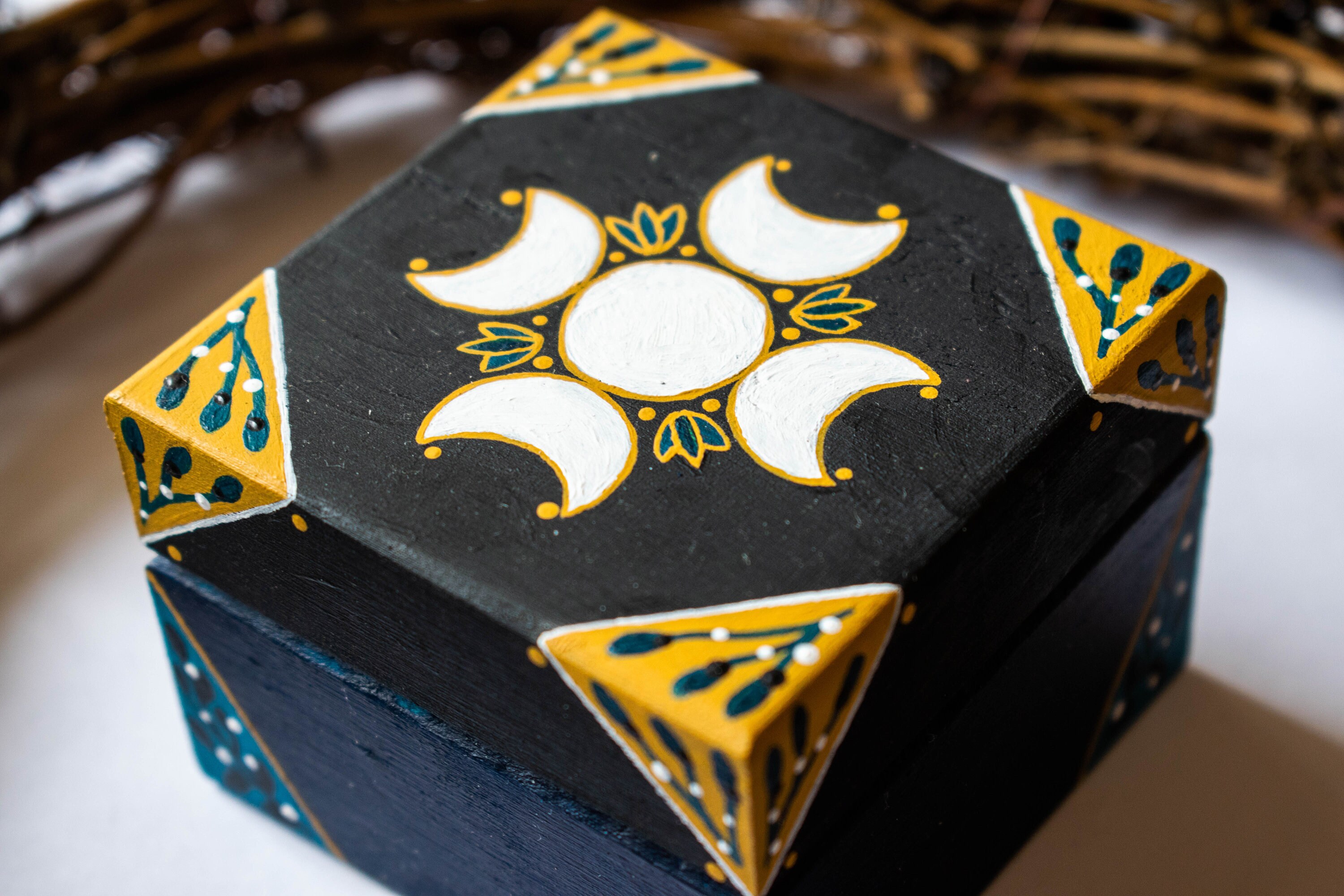 Hand Painted Wooden Wish Boxes/wicca Boxes | Etsy