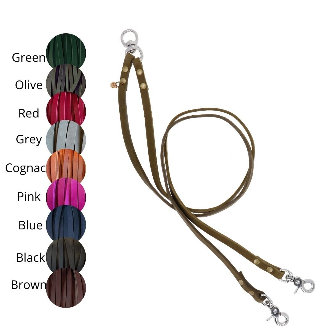 TWO DOGS LEASH Coupler Real Leather Dog Leash Divider - Etsy