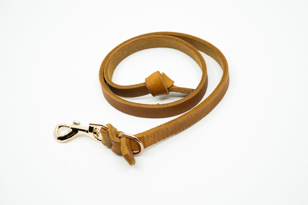Leather Traffic Lead Short Durable Oiled Grippy Leather Lead is 2 Times ...