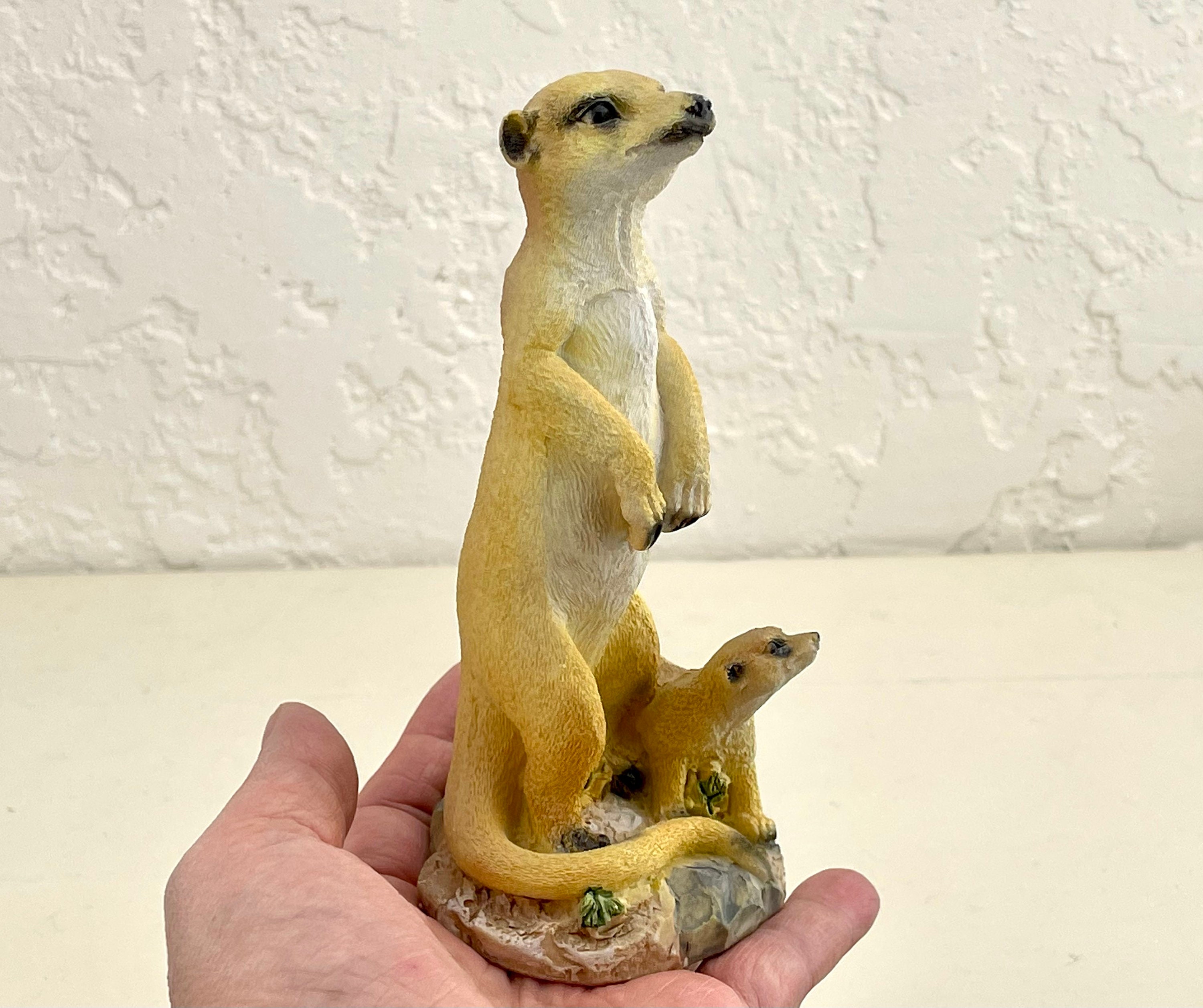 Meerkat Figurine Mother and Baby Statue Wildlife Sculpture - Etsy Australia