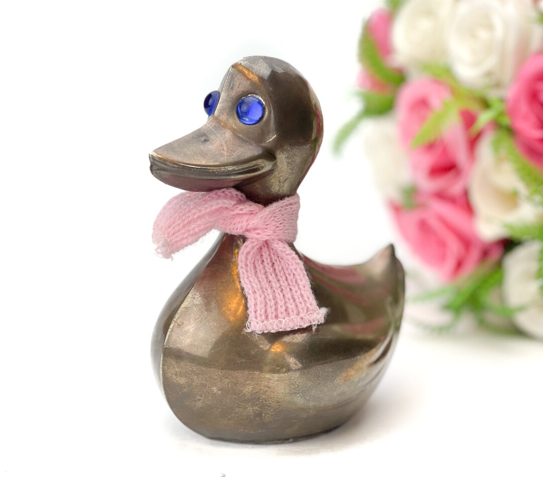 Vintage Metal Duck Coin Bank Piggy Bank, Easter Decor, Cotege Home ...