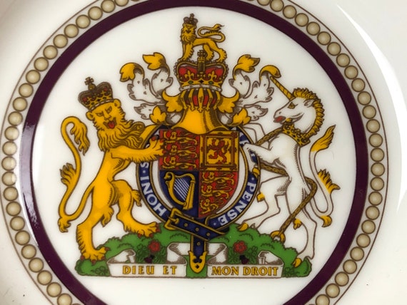 Queen Elizabeth II Commemorate Memory Plate Aynsley Fine Bone - Etsy