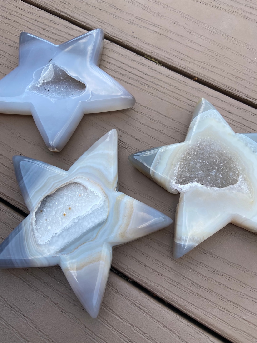 Large Polished Banded Agate Star - Etsy
