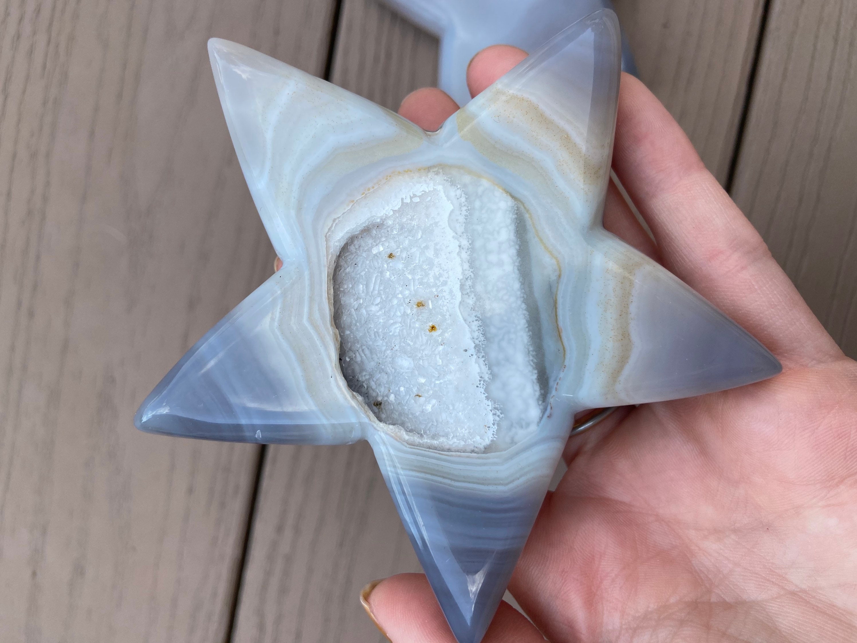 Large Polished Banded Agate Star - Etsy