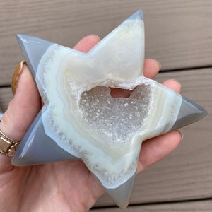 Large Polished Banded Agate Star - Etsy