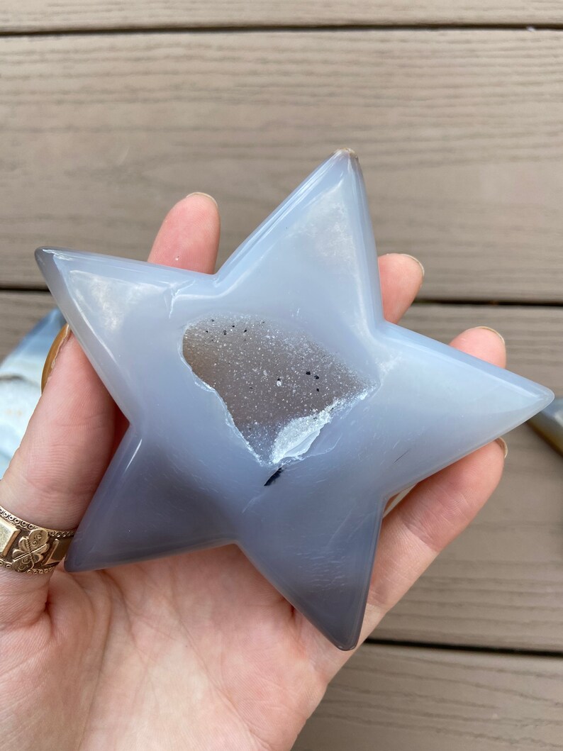 Large Polished Banded Agate Star - Etsy