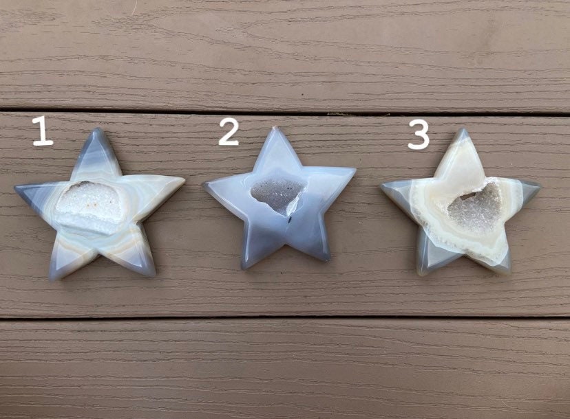 Large Polished Banded Agate Star - Etsy