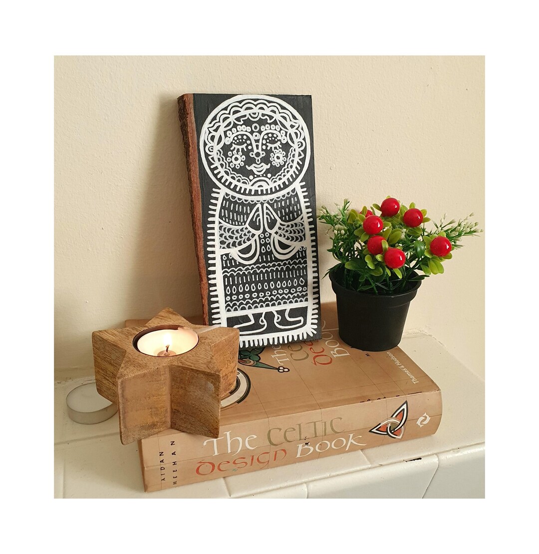 Friendship Folk Angel - Celtic-inspired Hand-painted Wood Panel - Etsy