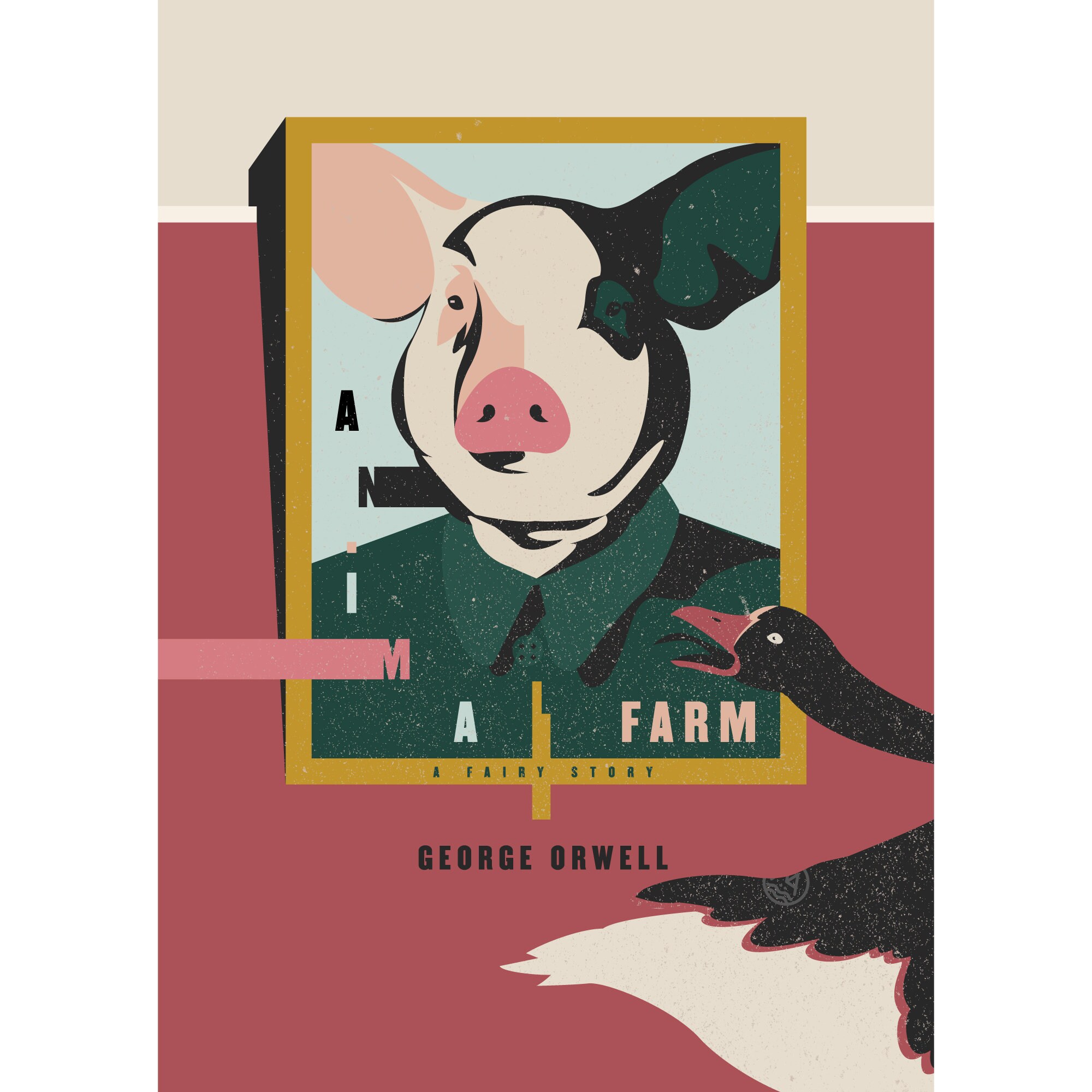 Animal farm poster George Orwell Illustration Wall Art | Etsy