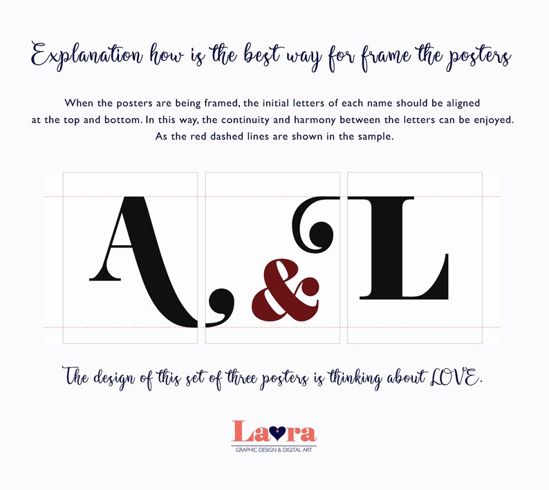 Custom Letters Print Set of 3, Black and White Printable Set, White ...