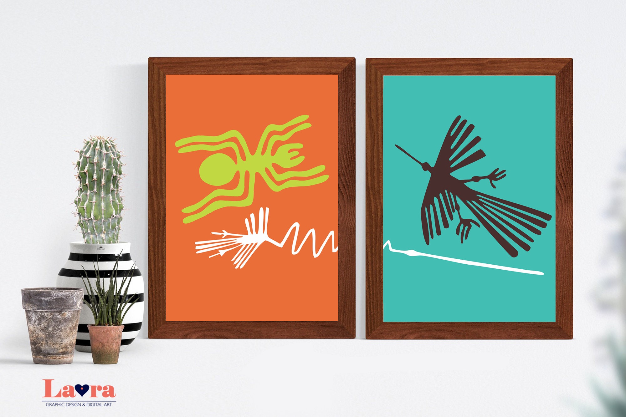 Nazca Lines-set 4, Peruvian Nazca Art, Wall Art Nazca Lines, Nazca ...