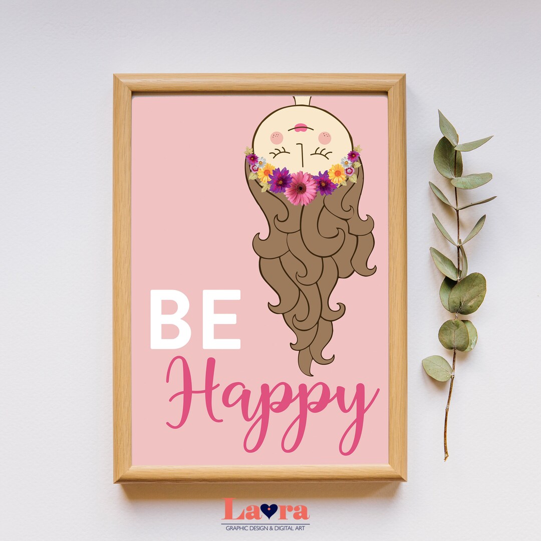 Be Happy Poster, Baby Inspirational Quote, Dont Worry Be Happy Print ...