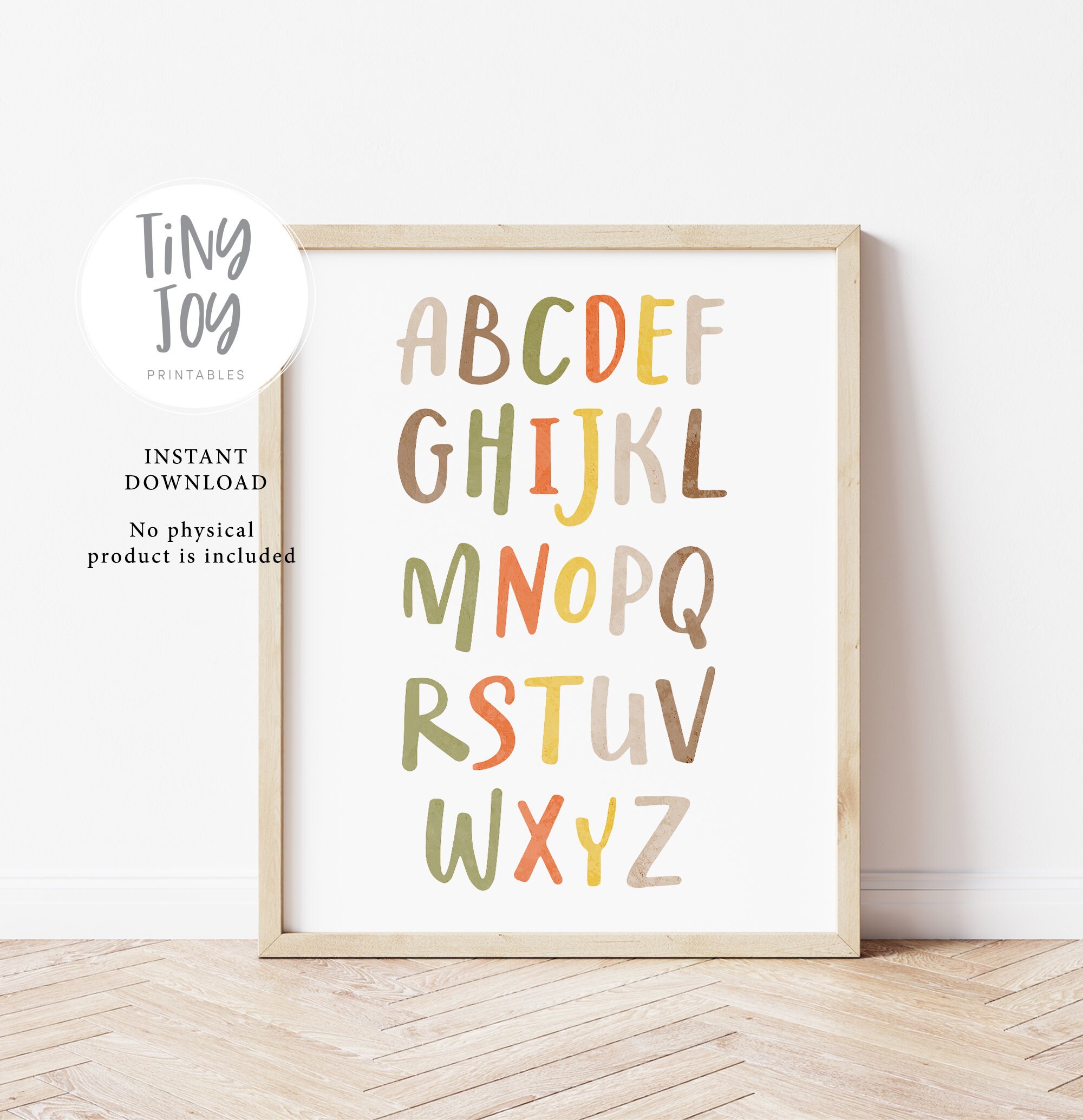 Neutral Alphabet Poster Alphabet Print ABC Print Numbers - Etsy