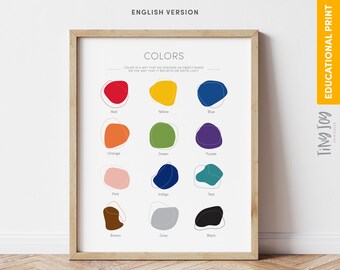 7 Educational Color Theory Poster, Homeschool Print, Printable Wall Art ...