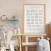 Alphabet Poster, Handwriting Chart, ABC Print, Educational Art, Kids ...