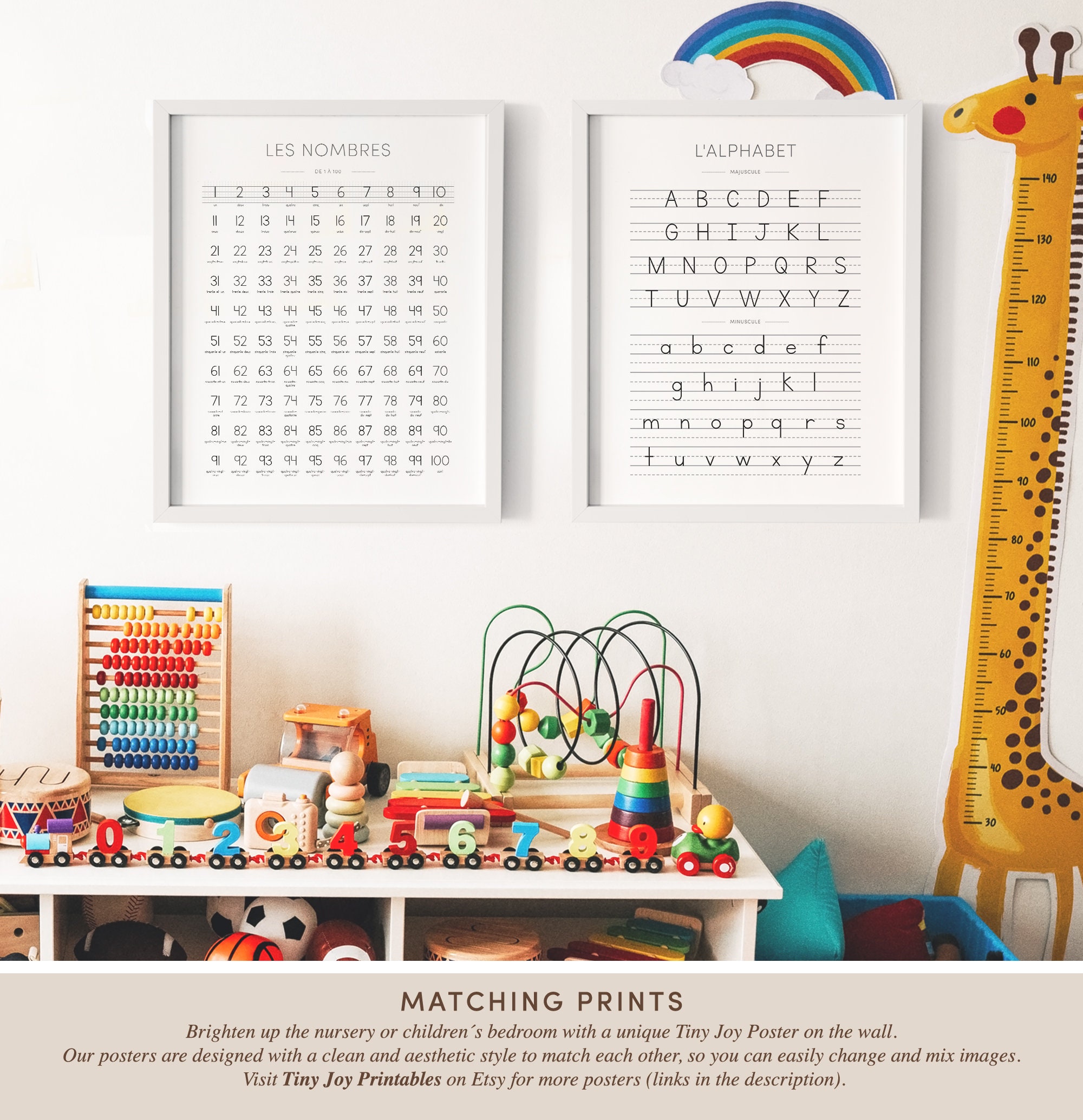 French Alphabet Poster Handwriting Chart ABC Print - Etsy Australia