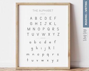 Alphabet Writing Chart Poster unframed / Alphabet Poster, ABC Chart ...