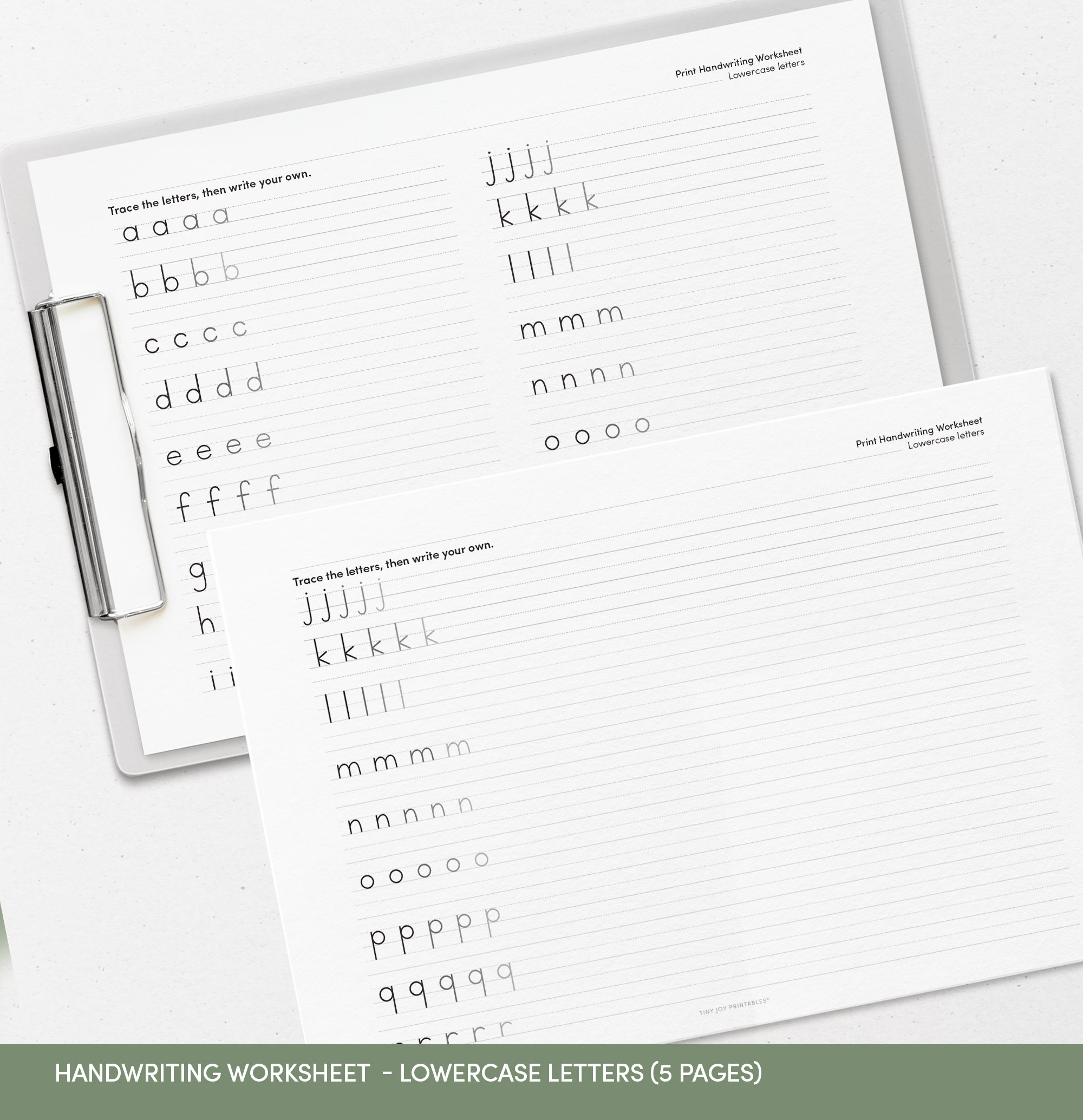 Printable Handwriting Worksheets 14 Pages letters and Sentences for ...