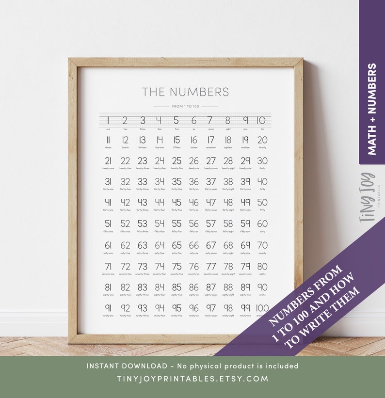 Tabla de números del 1 al 100, imprimible para contar hasta 100, tabla ...