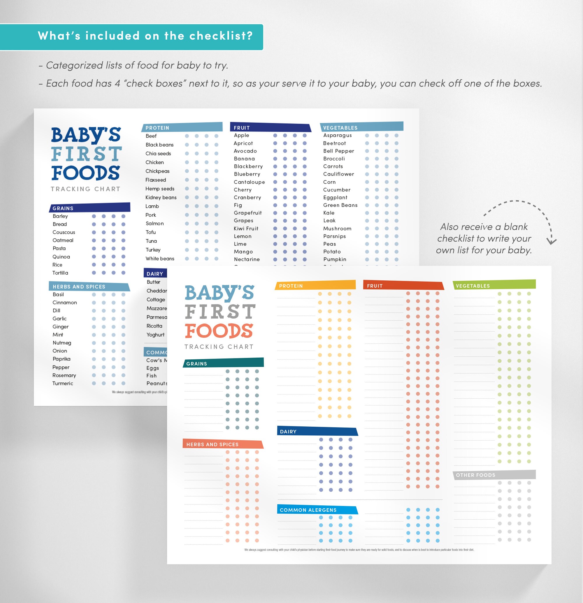 Baby First Food, Baby Food Diary, Baby Food Tracker Printable, Baby ...