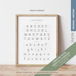 French Alphabet Poster Handwriting Chart ABC Print - Etsy Australia
