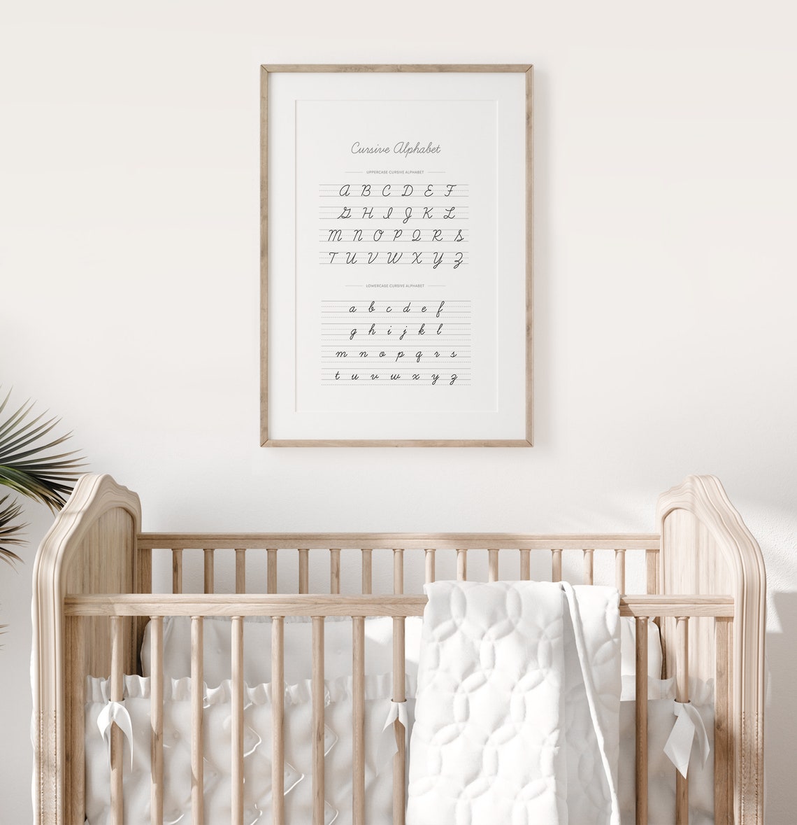 Cursive Alphabet Poster Handwriting Chart ABC Print | Etsy