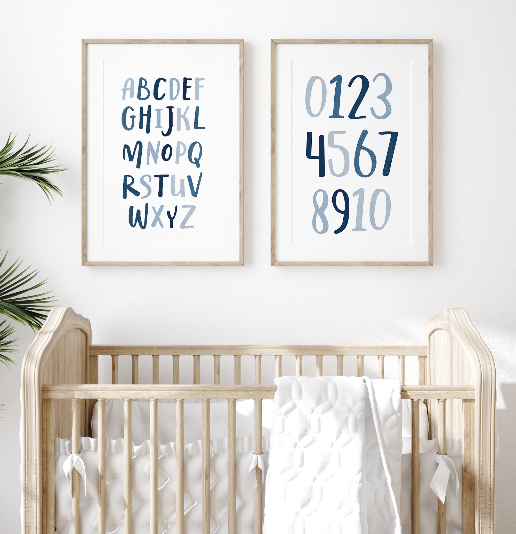Navy Blue Alphabet Poster, ABC Print, PRINTABLE Wall Art, Kids Room ...