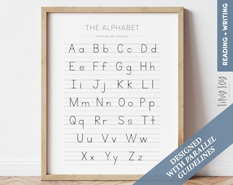 Cursive Alphabet Poster, Handwriting Chart, ABC Print, Educational Art ...