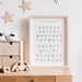 Alphabet Poster, Handwriting Chart, ABC Print, Educational Art, Kids ...