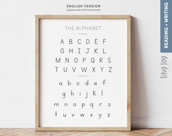 Spanish Alphabet Poster Handwriting Chart ABC Print | Etsy