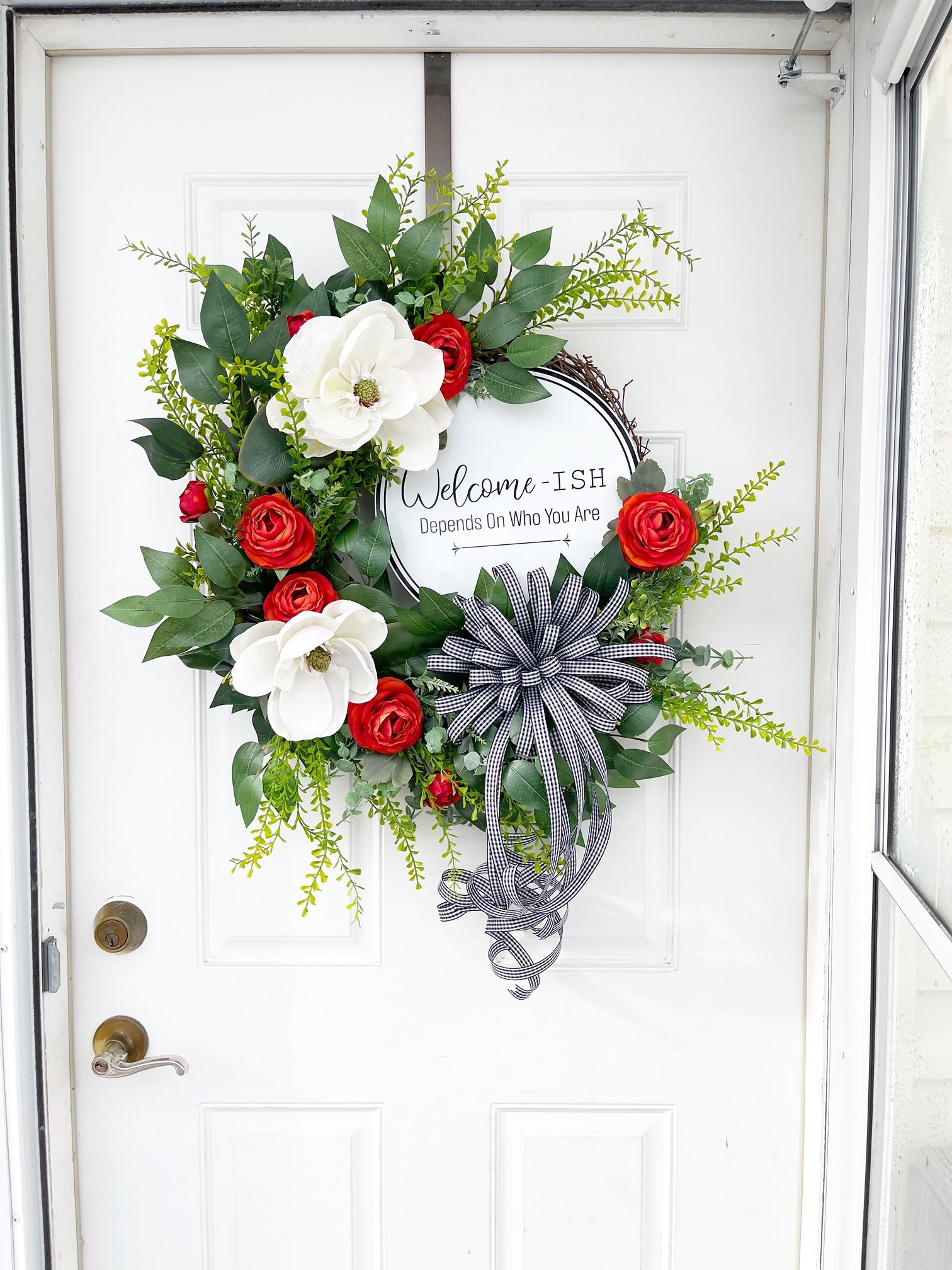 Welcome Wreath Whimsical Welcome Wreath Spring Welcome - Etsy