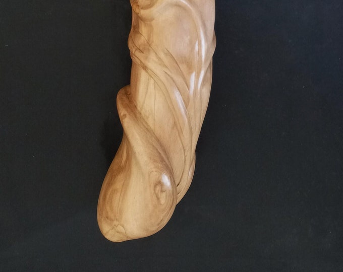 Curiosa - Fertility Object - Stylized Phallus Carved Olive Wood 40 Cm ...