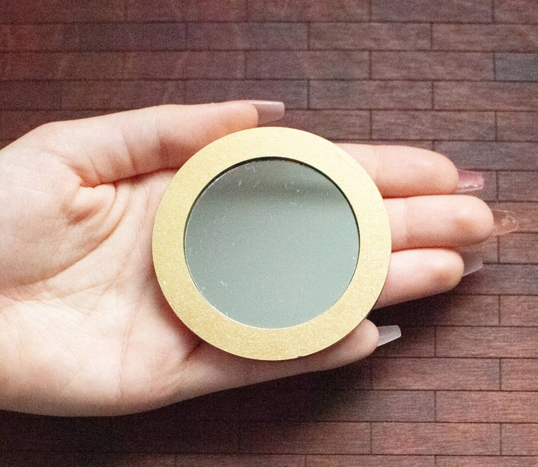 Miniature Circular Plain Mirror 1pc Dollhouse 1/12, Wall Decor, Diorama ...
