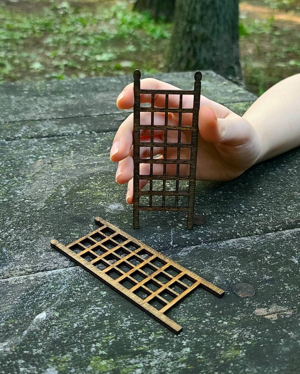 Dollhouse Miniature Trellis 2pc Dollhouse Miniatures | Etsy
