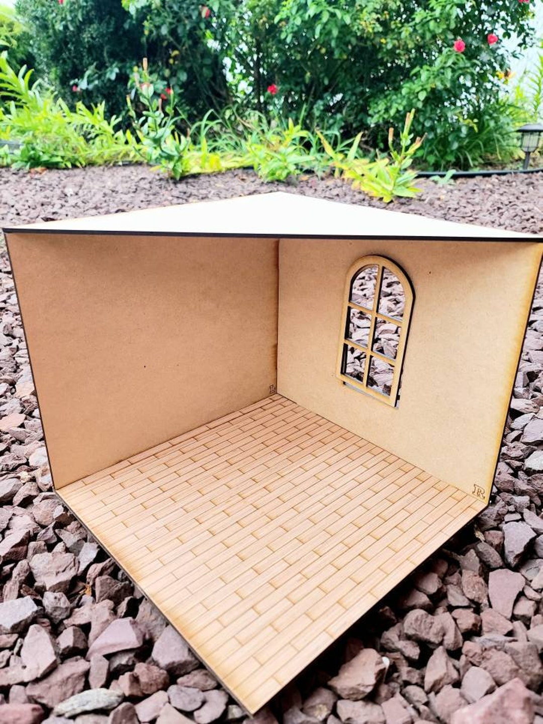 Dollhouse Room Box DIY (2 Walls and Half Roof) - Miniatures, Fairy ...