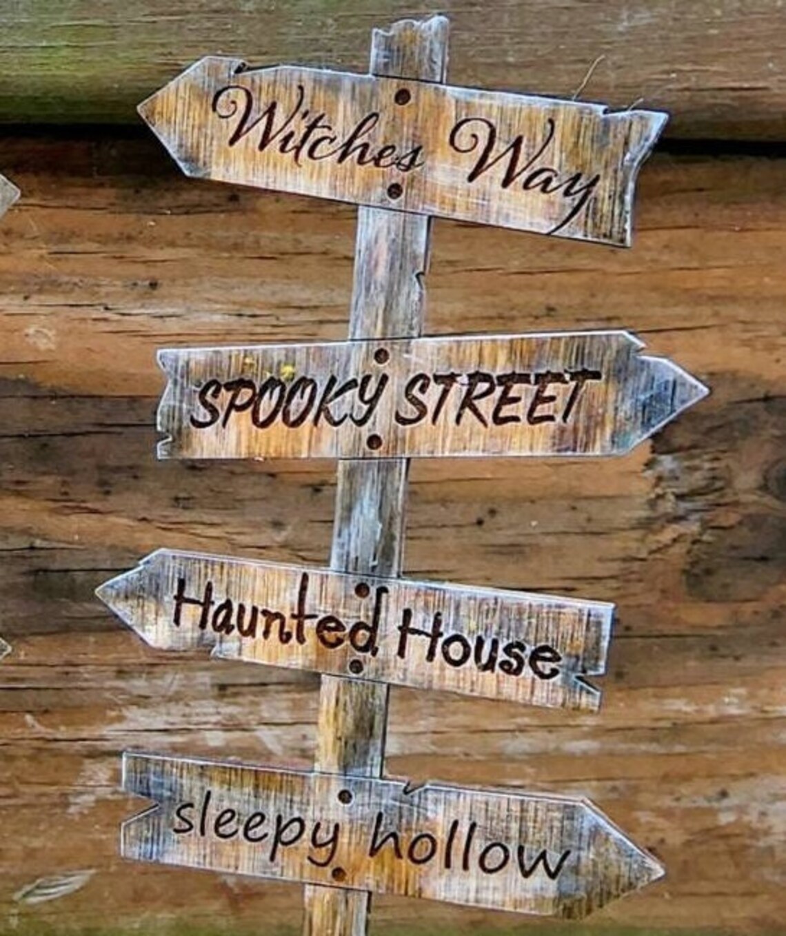 Miniature Halloween Sign Post - Scary, Dollhouse, 1:12, Dollhouse ...
